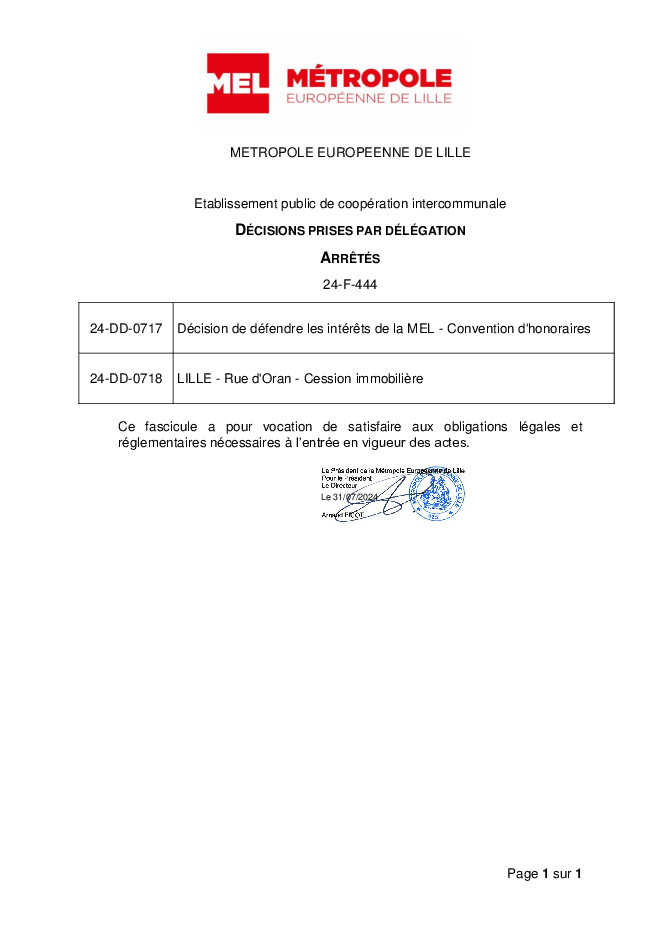 Fascicule N 444 du 1er août 2024(.pdf) | Métropole européenne de Lille
